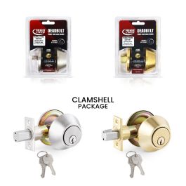 Deadbolt Lock with 2 KW1 Keys - 6 in 1 Drive - In Latch-Mobile Home