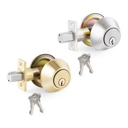 Deadbolt Lock with 2 SC1 Keys - 6 in 1 Drive - In Latch