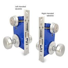 Mortise Gate Lockset - Satin Chrome Finish US26D, Backset 2-1/2" - SC1 ...