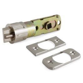 Satin Nickel Finish 6 Way Adjustable Drive-In Latch with 2 Faceplates